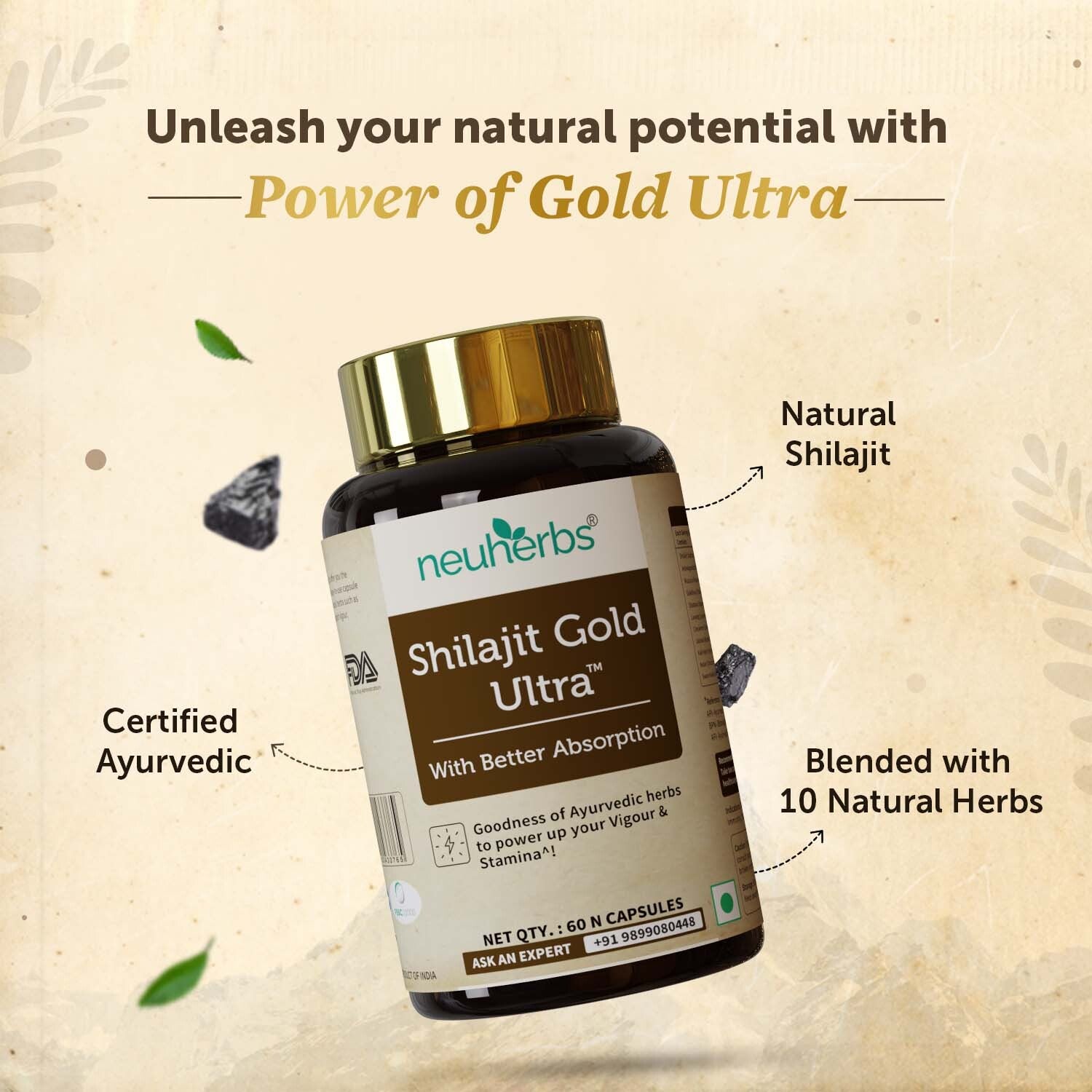 Shilajit Gold Ultra Capsules – Boost Men's Performance Naturally– Neuherbs