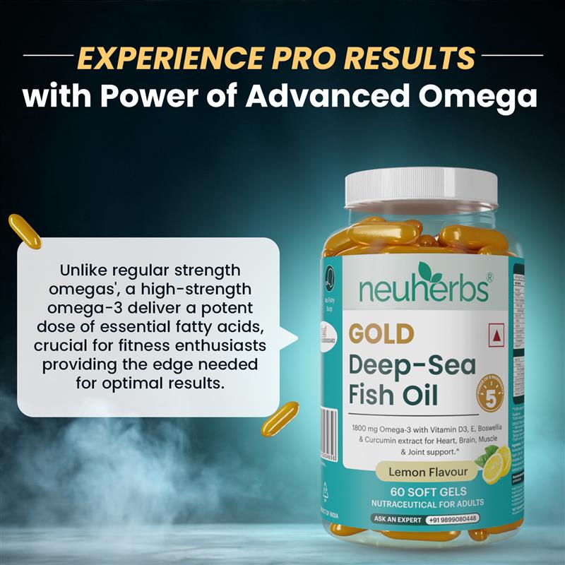 Buy Omega 3 Gold Deep Sea Fish Oil Capsules & Tablets Online - Neuherbs