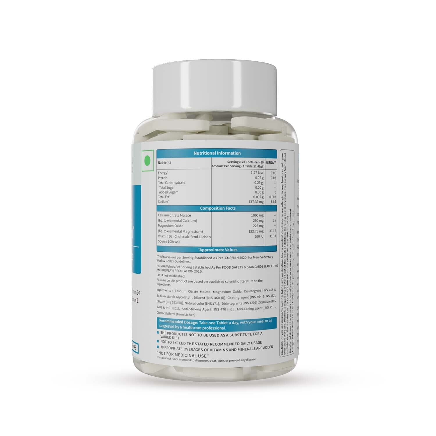 True Calcium Tablets with Plant Vitamin D3 for Stronger Bones– Neuherbs