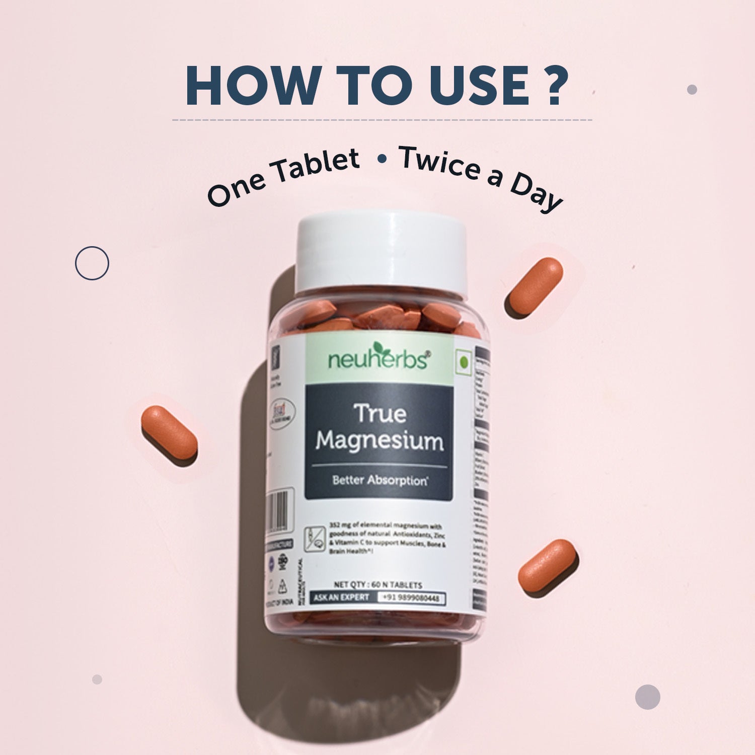 True Magnesium Tablets - Relax Muscles & Mind, Support Bones– Neuherbs