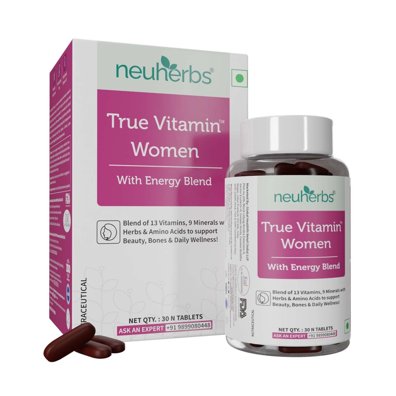 Buy True Multivitamin Tablets for Women Online - Neuherbs