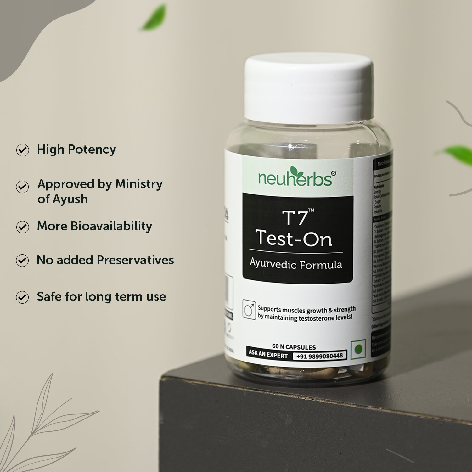 Buy Ayurvedic Testosterone Booster for Men: T7 Test-On– Neuherbs