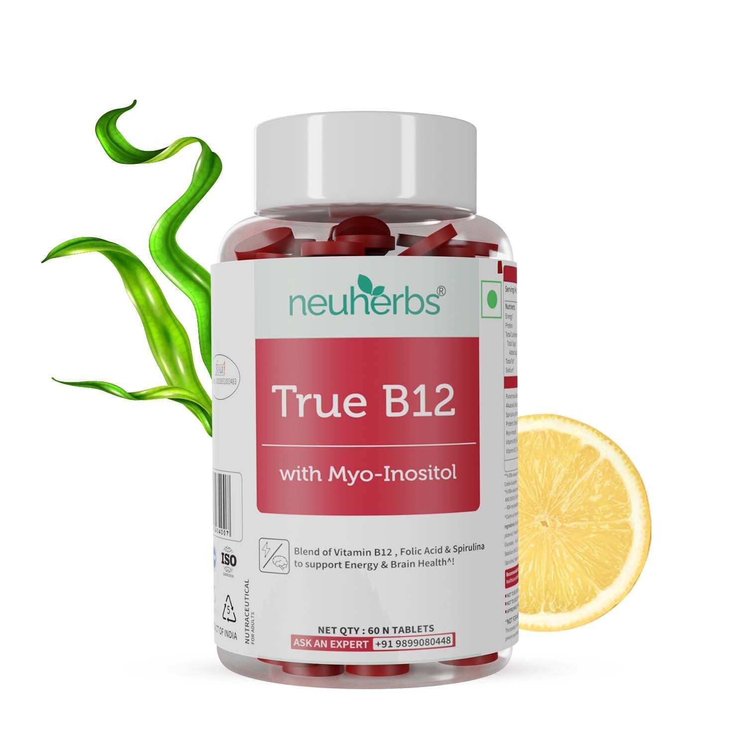 Plant-Based True Vitamin B12 Tablets For Energy & Brain - neuherbs ...