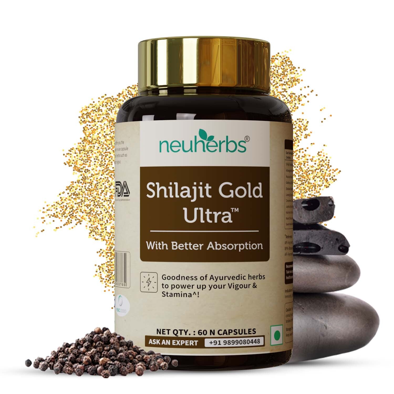 Shilajit Gold Ultra Capsules – Boost Men's Performance Naturally– Neuherbs