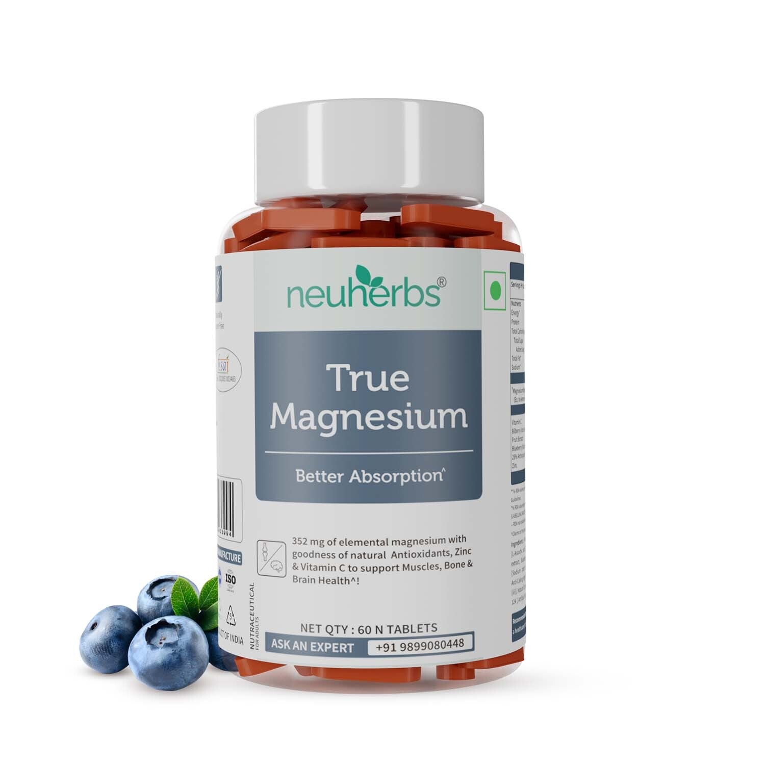 True Magnesium Tablets - Relax Muscles & Mind, Support Bones– Neuherbs
