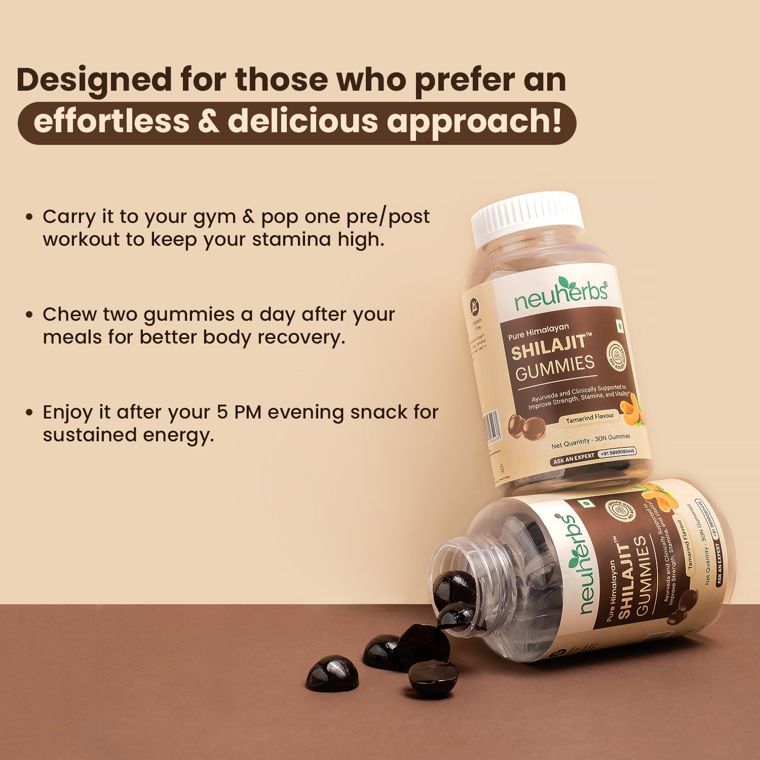 Pure Himalayan Shilajit Gummies (30) to Boost Stamina - neuherbs