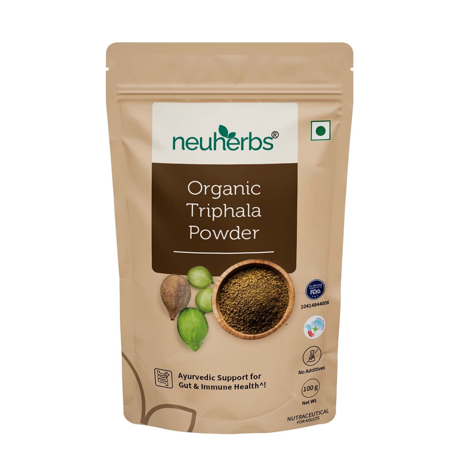 Organic Triphala Powder - Boost Digestion & Immunity - Neuherbs