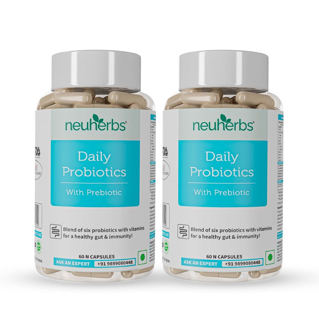 Daily Probiotics & Prebiotics Capsules for Gut Health - neuherbs
